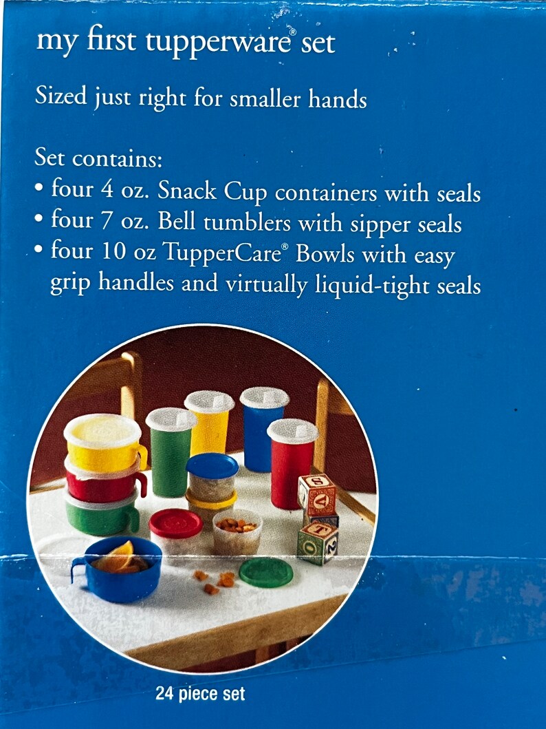 My First Tupperware Set Vintage, Feeding Set 24 Pieces, Complete - Etsy
