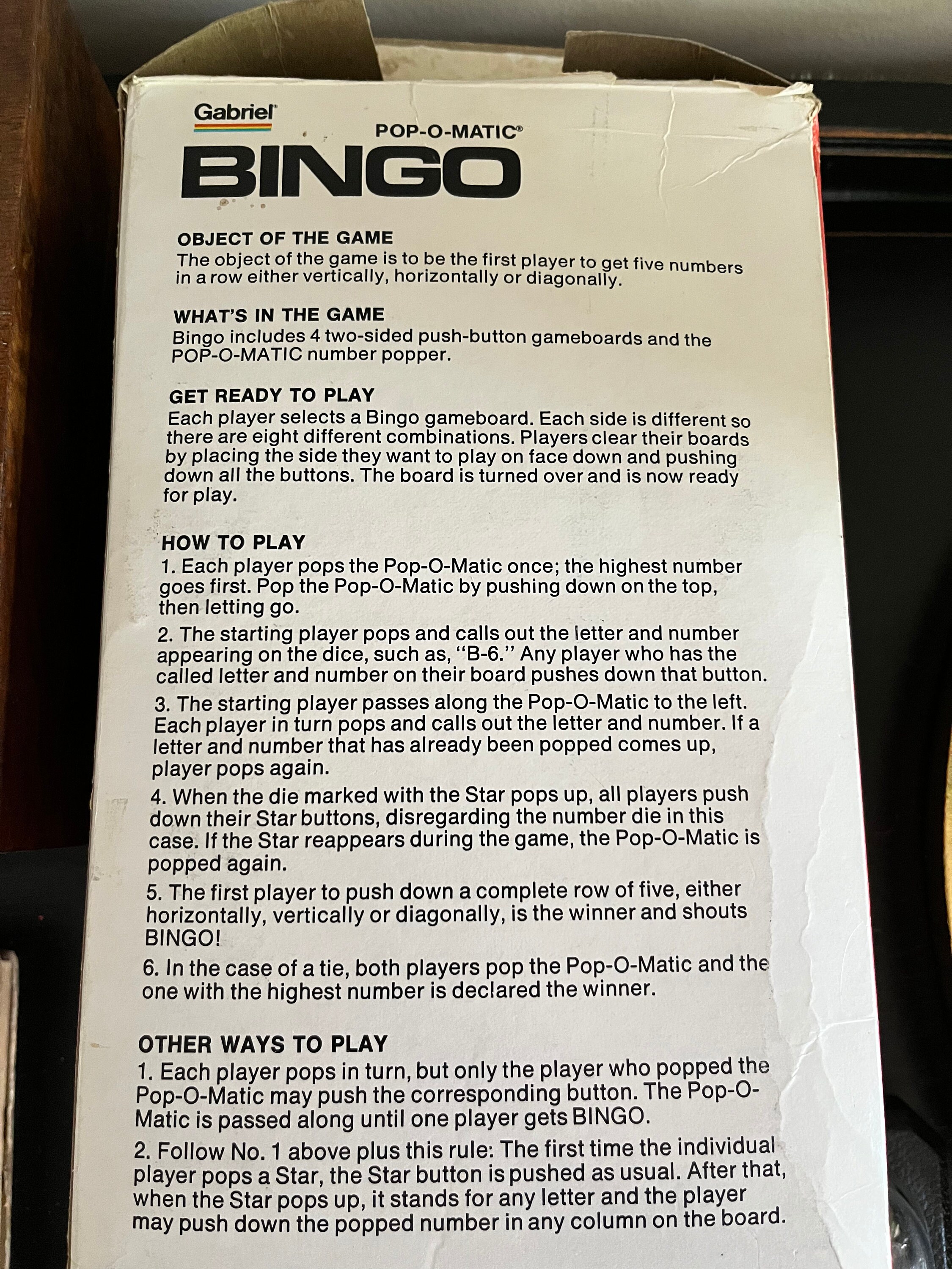 Vintage Gabriel BINGO Pop-o-matic - Etsy