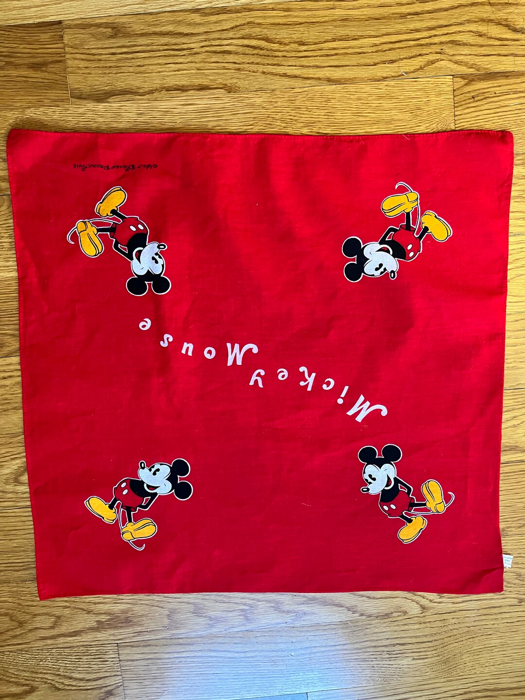 Walt Disney Mickey Mouse Handkerchief/scarf Vintage - Etsy