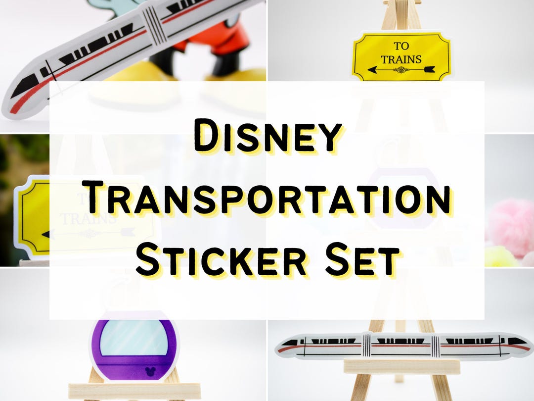 Disney Transportation Sticker Set | Red WDW Monorail Sticker, Disney ...