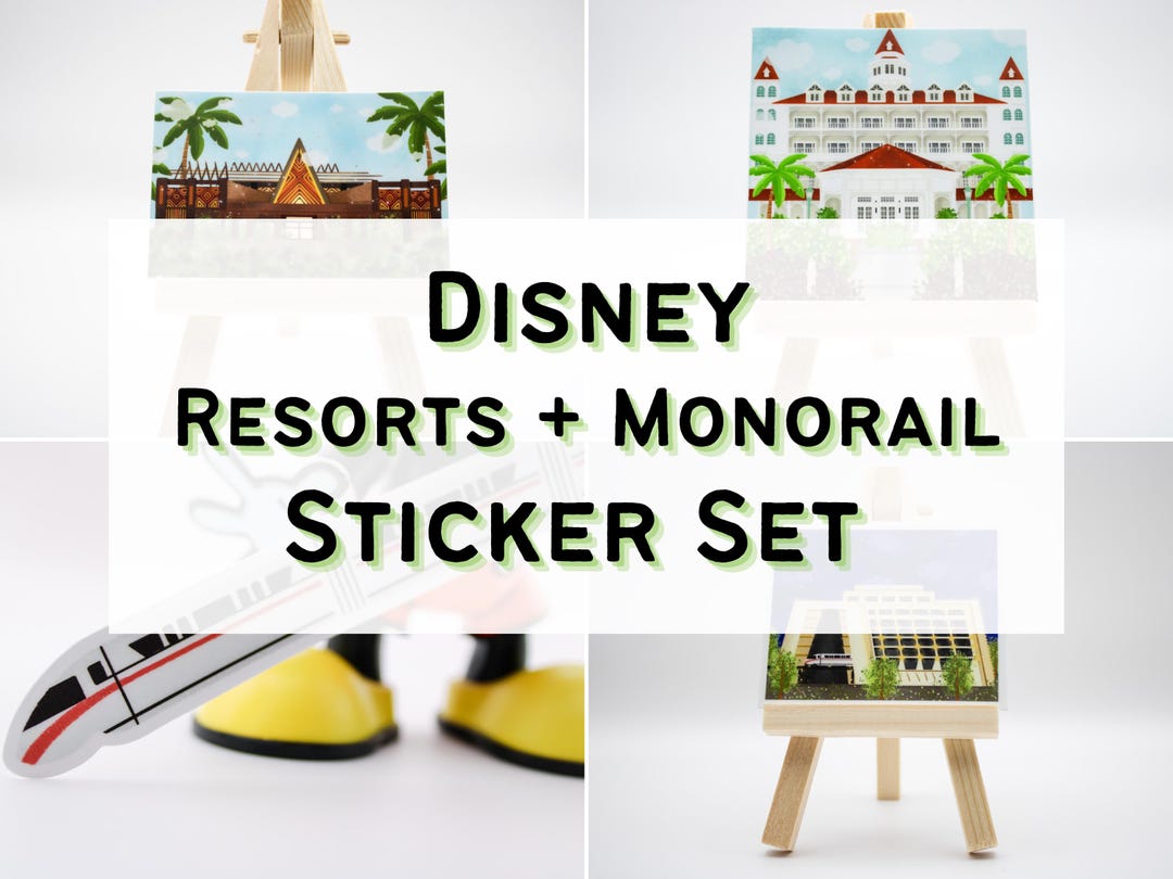 Disney Resorts and Monorail Sticker Set of 4 | Grand Floridian ...