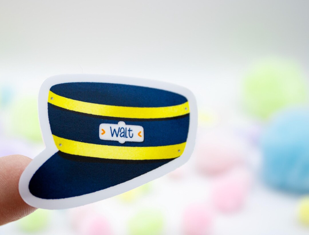 Walt Disney Train Conductor Hat Sticker | Vinyl Disney Stickers for ...