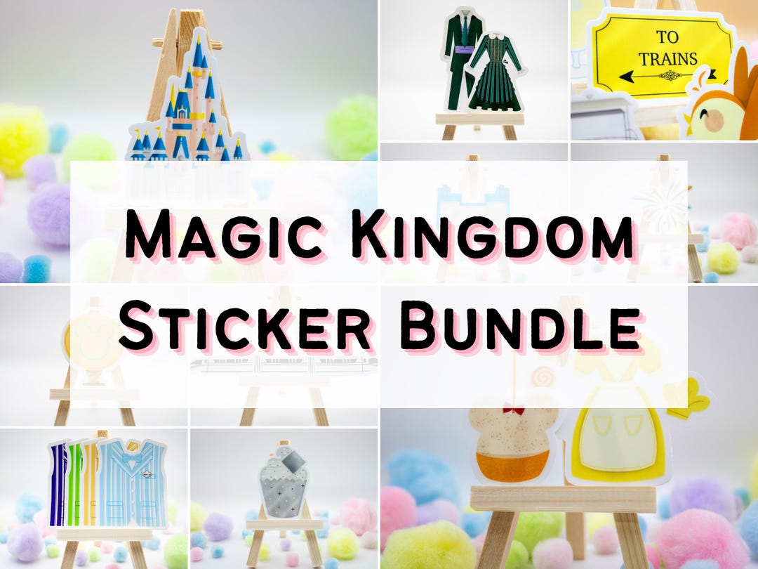 Magic Kingdom Sticker Bundle | Disney Stickers, Disney World Stickers ...