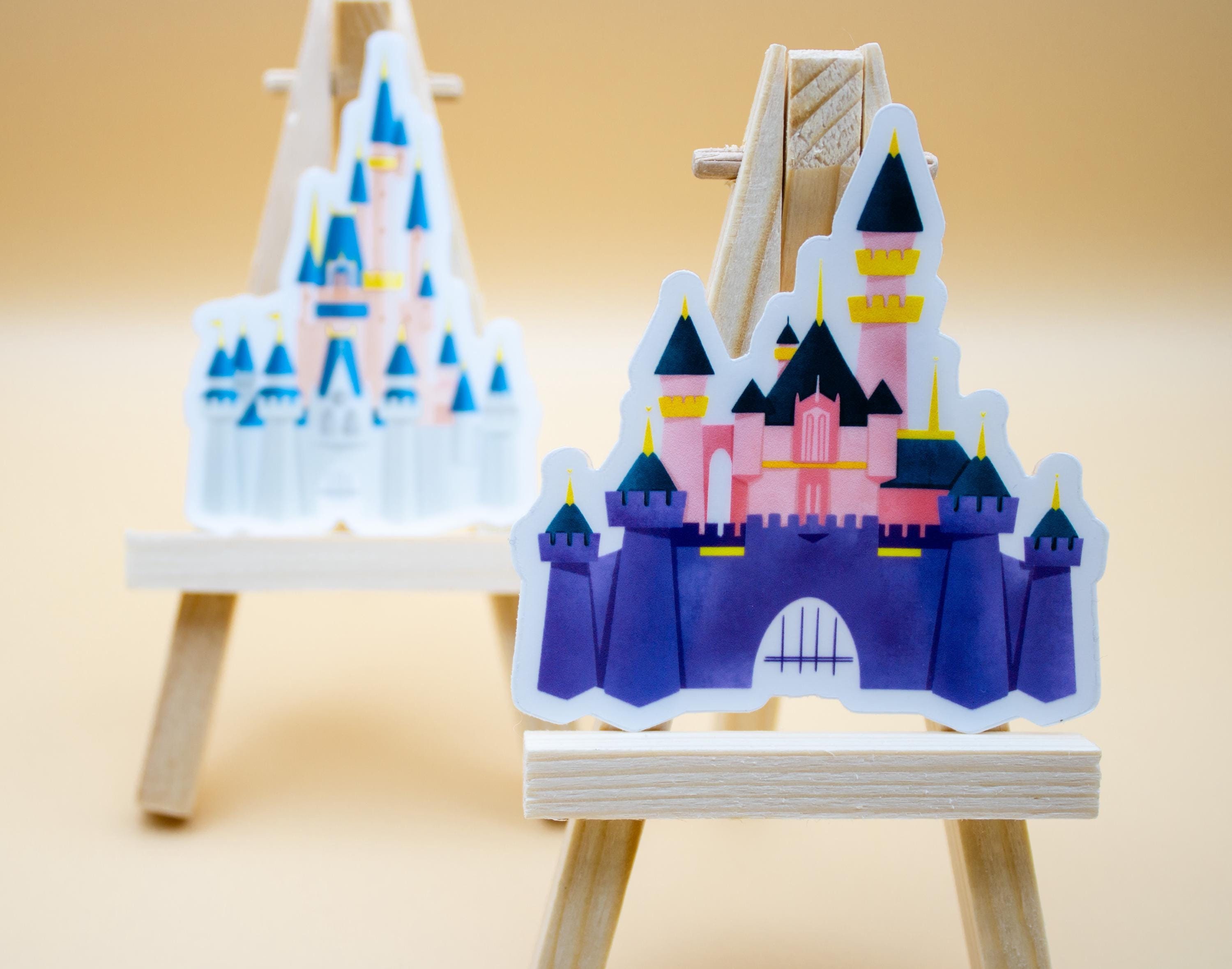 Disney Castle Sticker Set of 2 Disney World Castle Sticker Disneyland ...