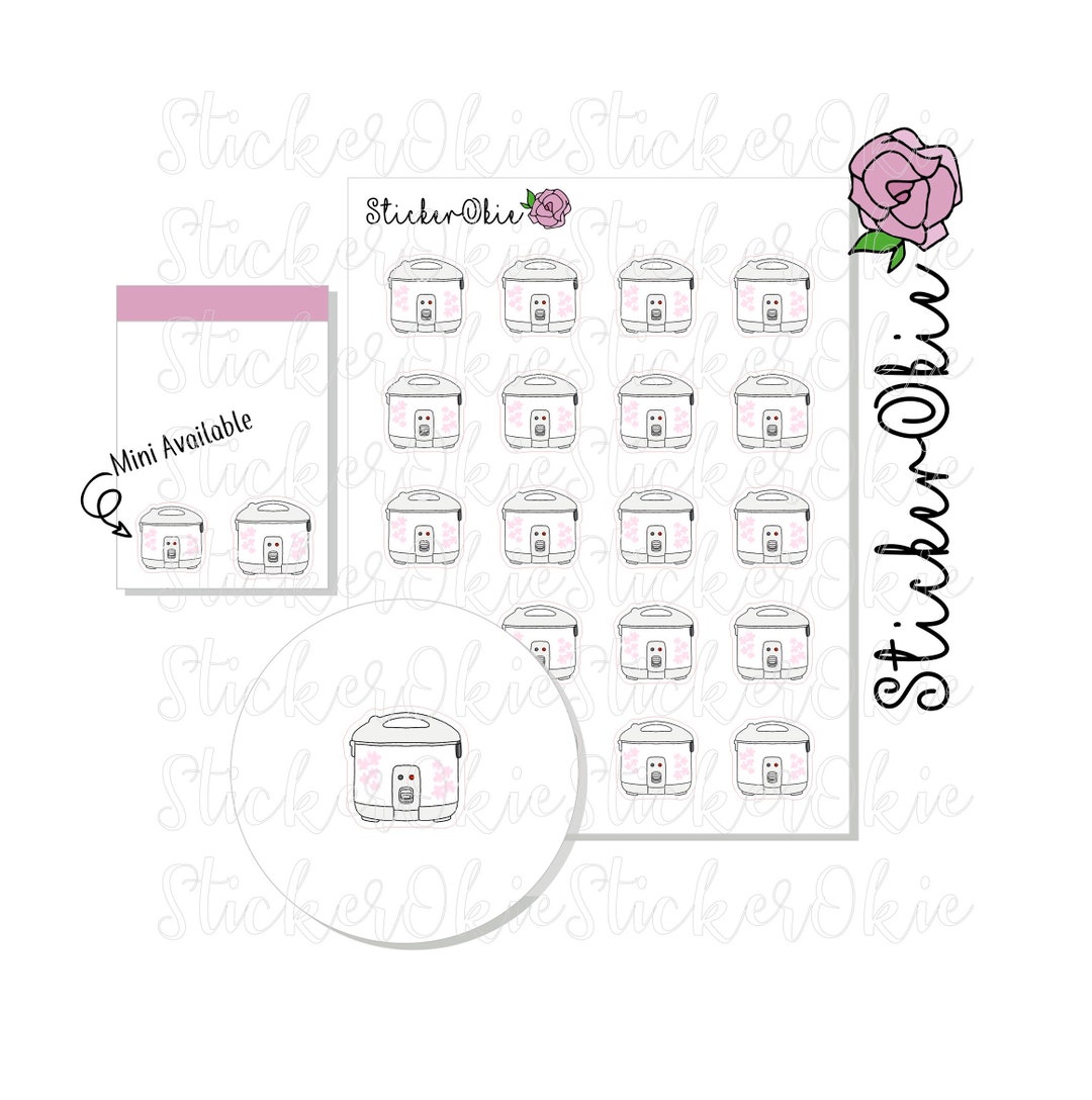F414 Rice Cooker Planner Sticker Mini Available - Etsy