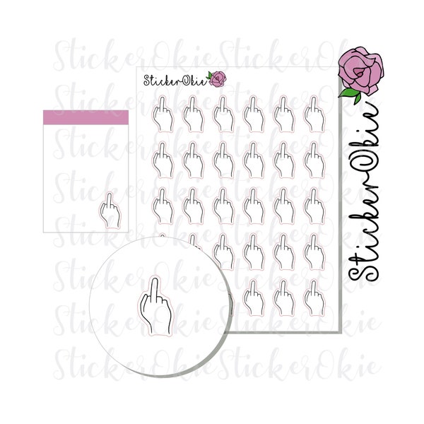 Middle Finger Decal - Etsy