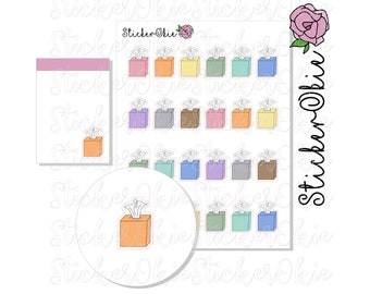 MINI Sad Sick Day Tissue Box Reminder Tracker Kawaii Planner - Etsy