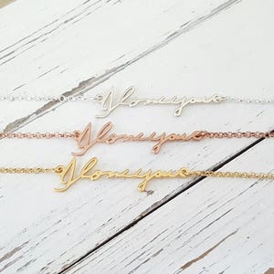 Personalized Actual Handwriting Bracelet Custom Actual Handwriting ...