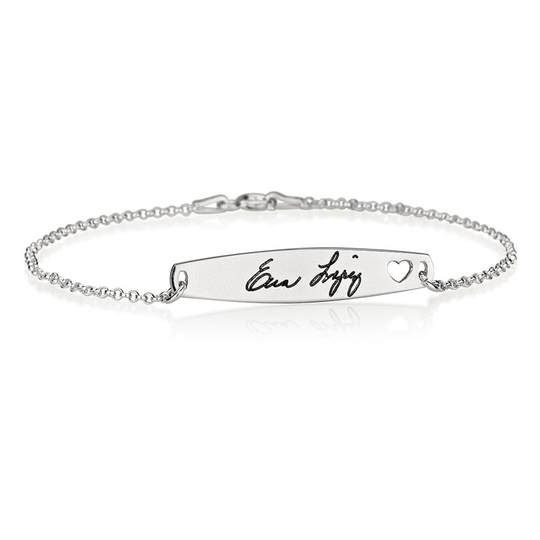 Signature Bar Bracelet - Handwriting Bracelet - Personalized Name ...