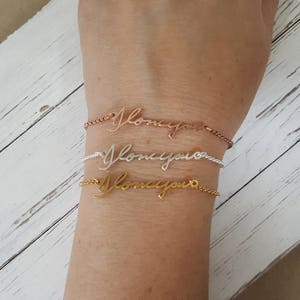 Personalized Handwriting Bracelet: Sterling Silver Memorial Keepsake - Etsy