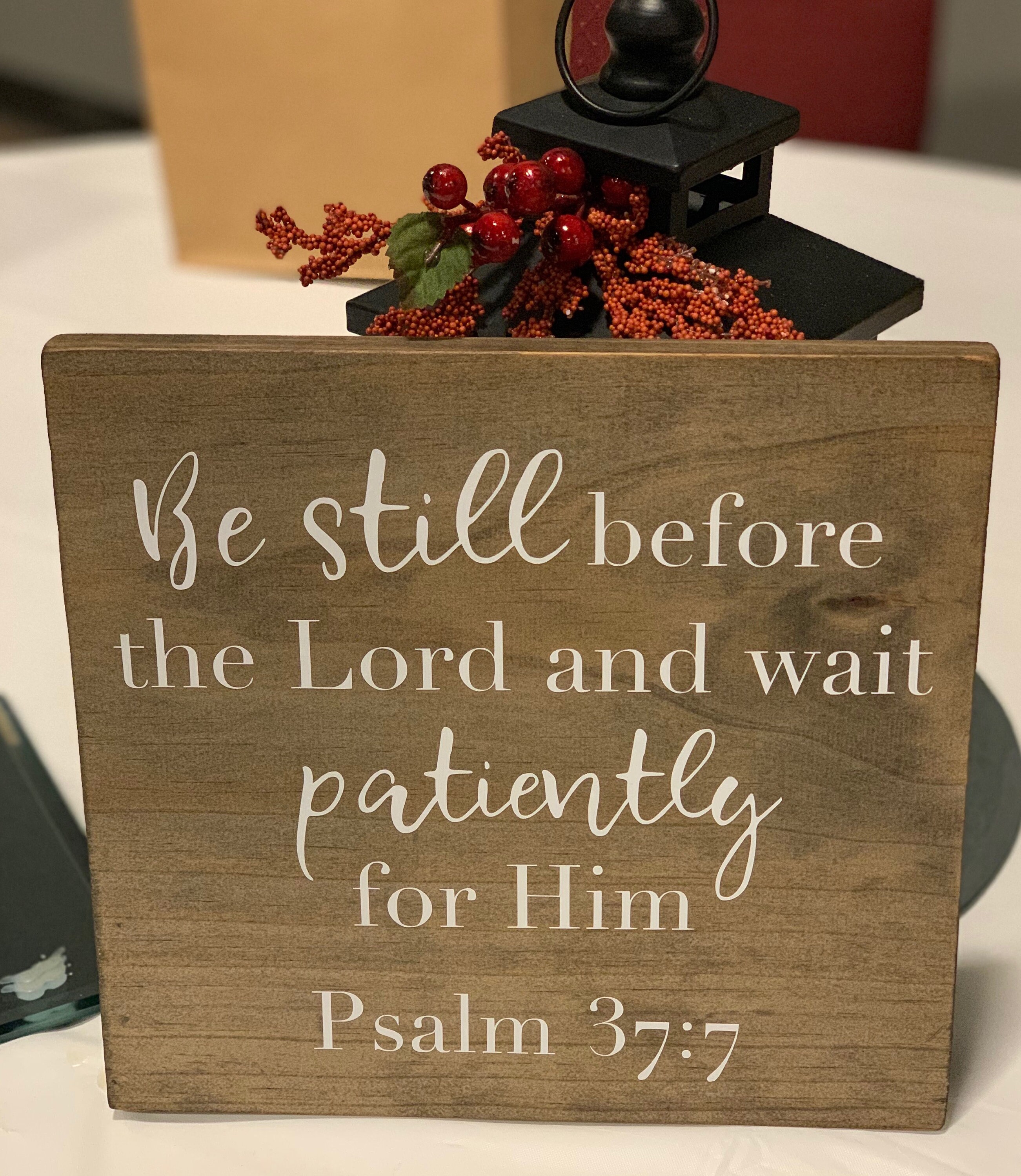 Be Still Before the Lord Psalm 37:7 Wood Sign | Etsy
