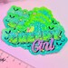 Creepy Girl, Spooky Summer Holographic Sticker - Etsy