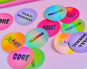 VHS Tape Cassette Mini Retro Stickers Holographic Horror New Release Be ...