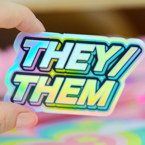 They / Them Pronouns Sticker Pack | Etsy UK