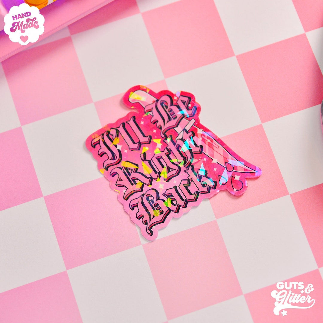 I'll Be Right Back Horror Holographic Sticker - Etsy