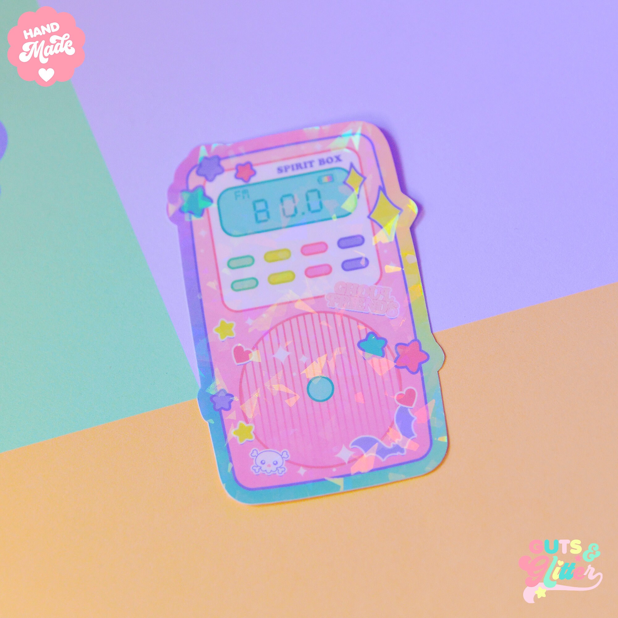 Cute Ghost Hunting EMF Meter Spirit Box Holographic Sticker - Etsy