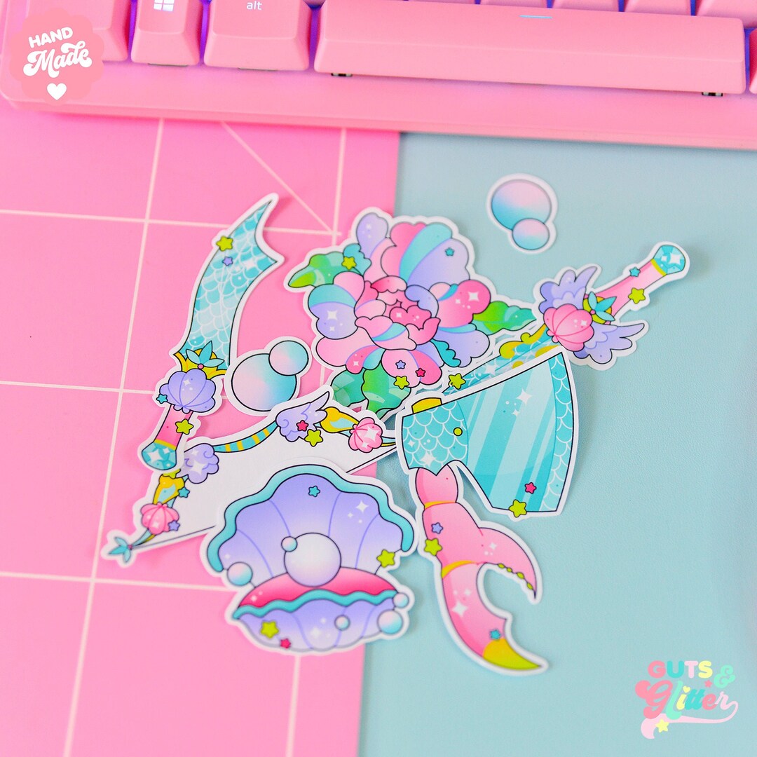 Mermaid Weapons Sticker Pack - Etsy