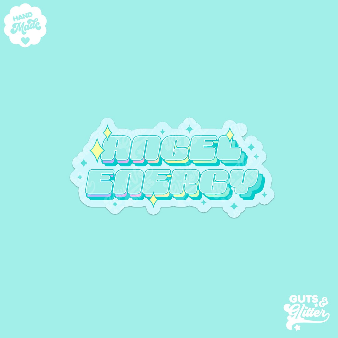 Angel Energy Y2K Holographic Sticker - Etsy