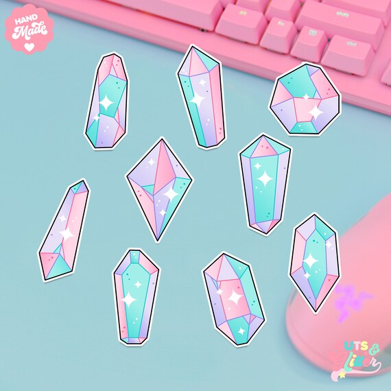 Pastel Crystals Sticker Pack | Etsy