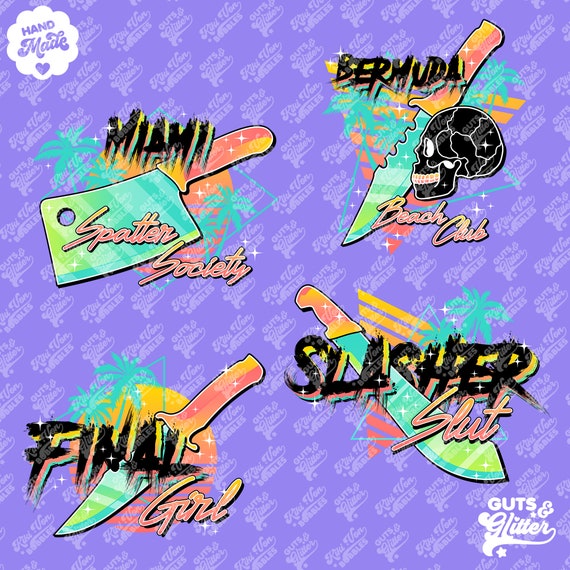 Slasher Slut / Final Girl Retro Horror Holographic Sticker - Etsy