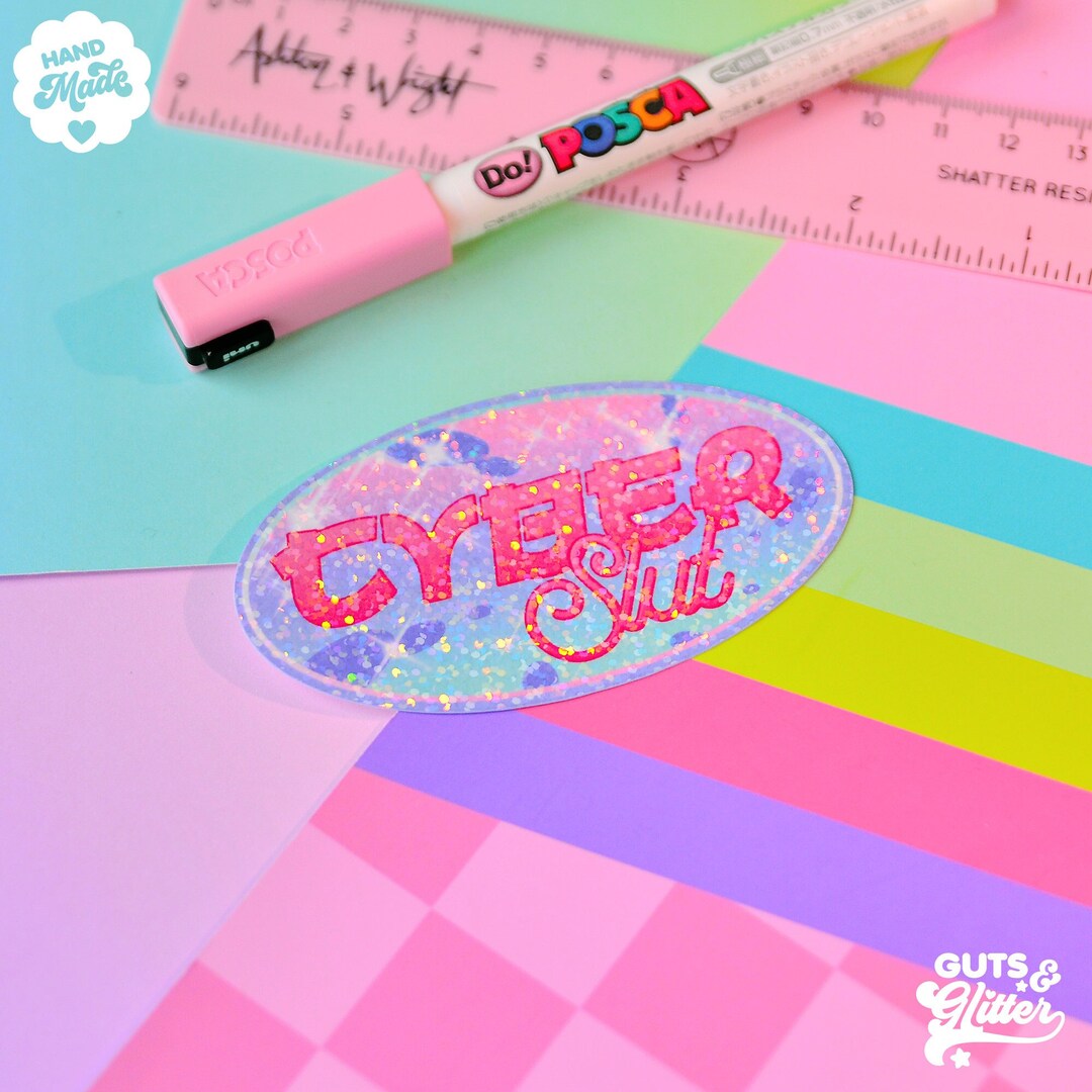 Cyber Slut Y2K Holographic Sticker - Etsy