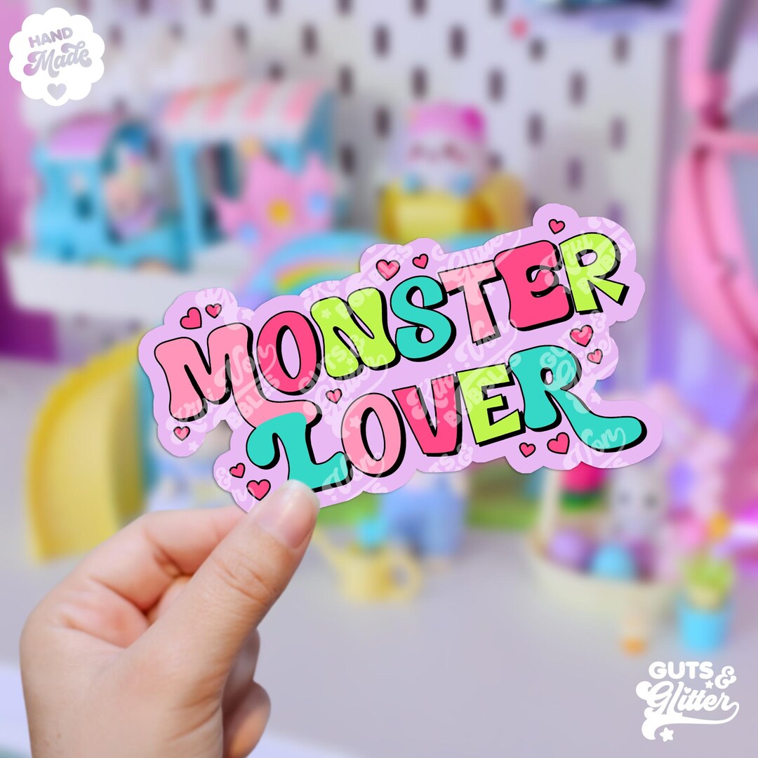 Monster Lover, Bookish Holographic Sticker - Etsy
