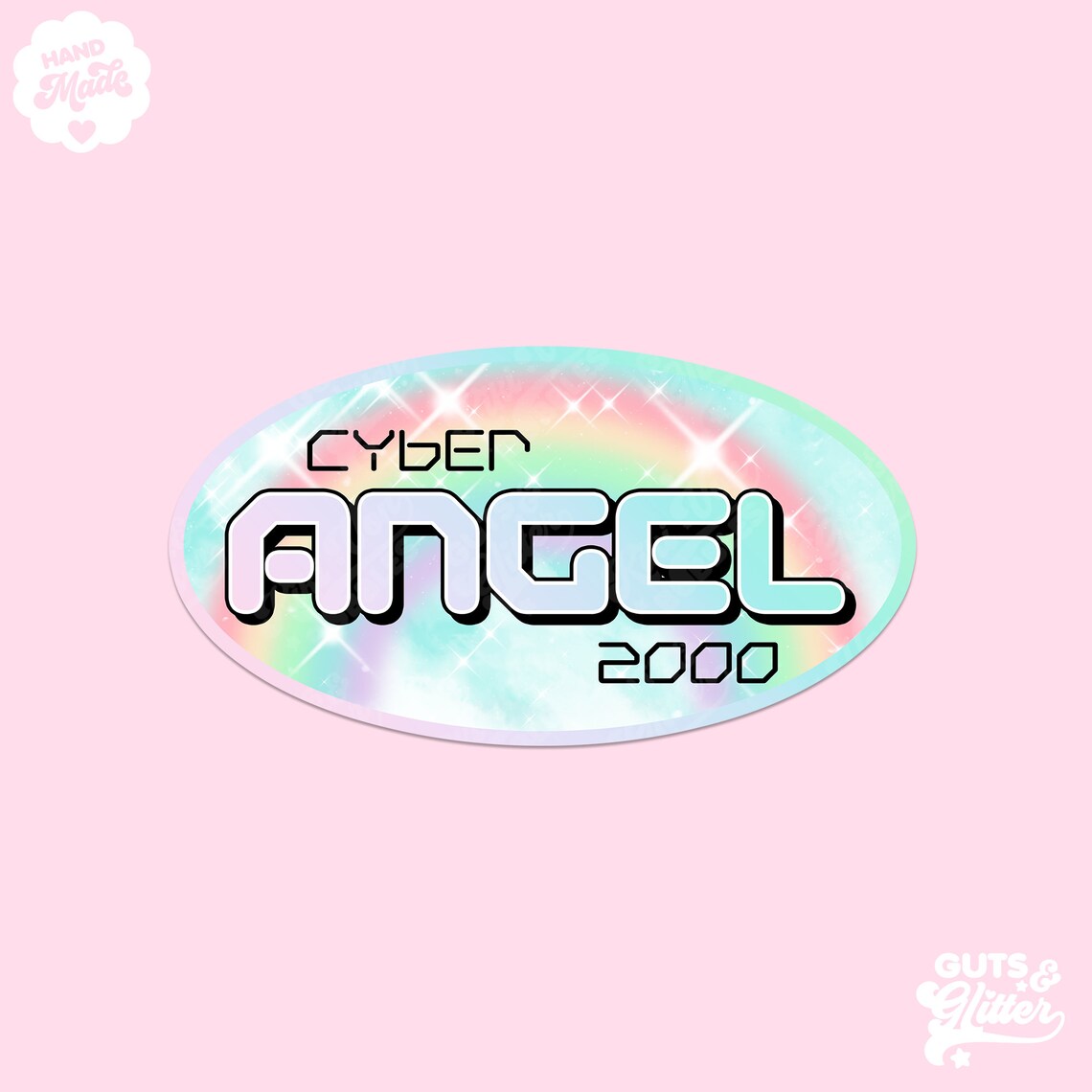 Cyber Angel Y2K Holographic Sticker - Etsy