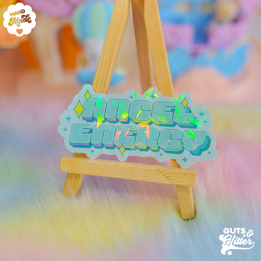 Angel Energy Y2K Holographic Sticker - Etsy