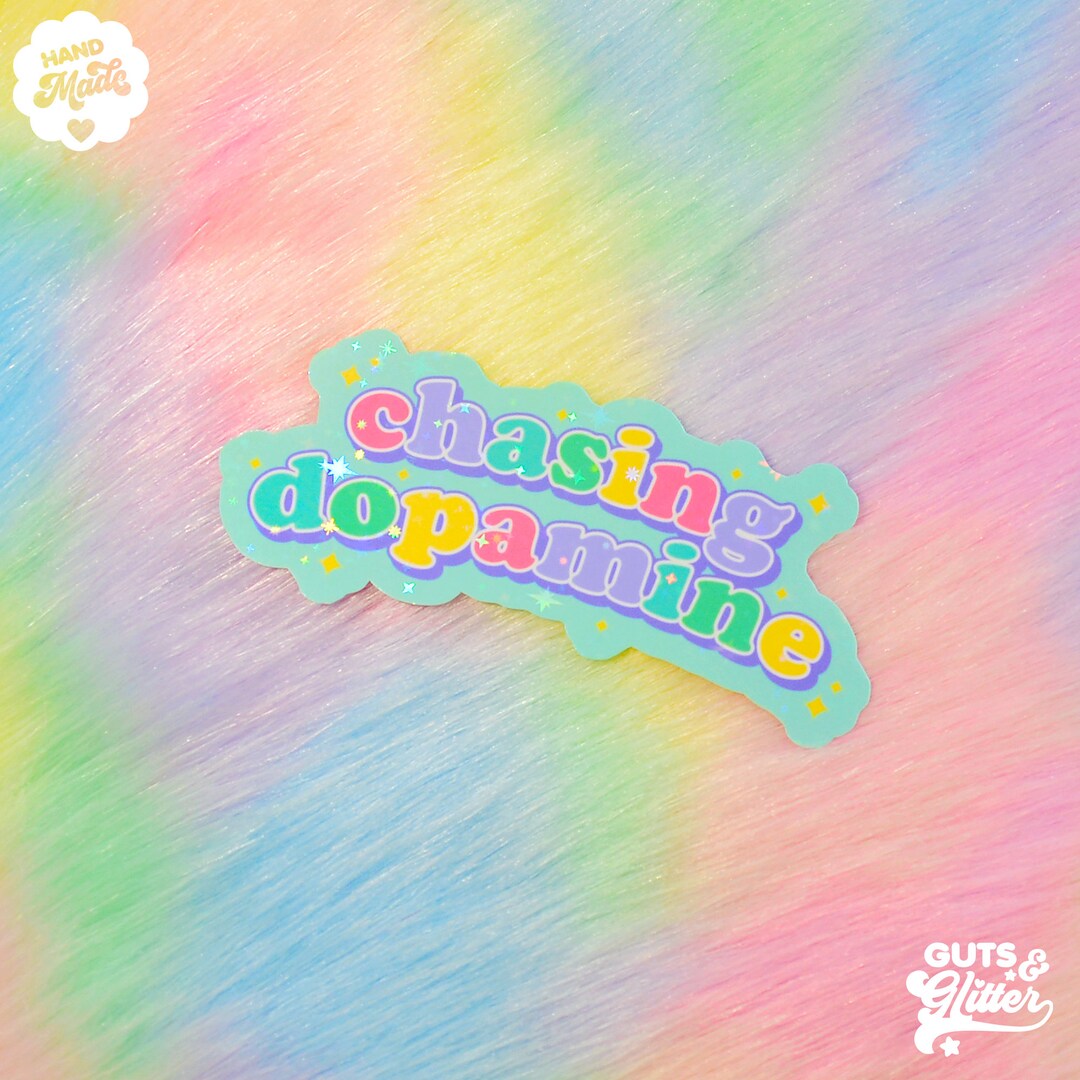 Chasing Dopamine Self Care Holographic Sticker - Etsy