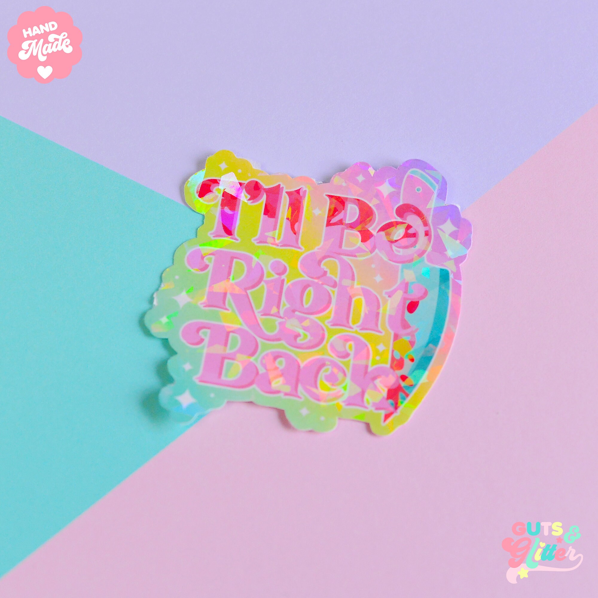 I'll Be Right Back Horror Holographic Sticker - Etsy