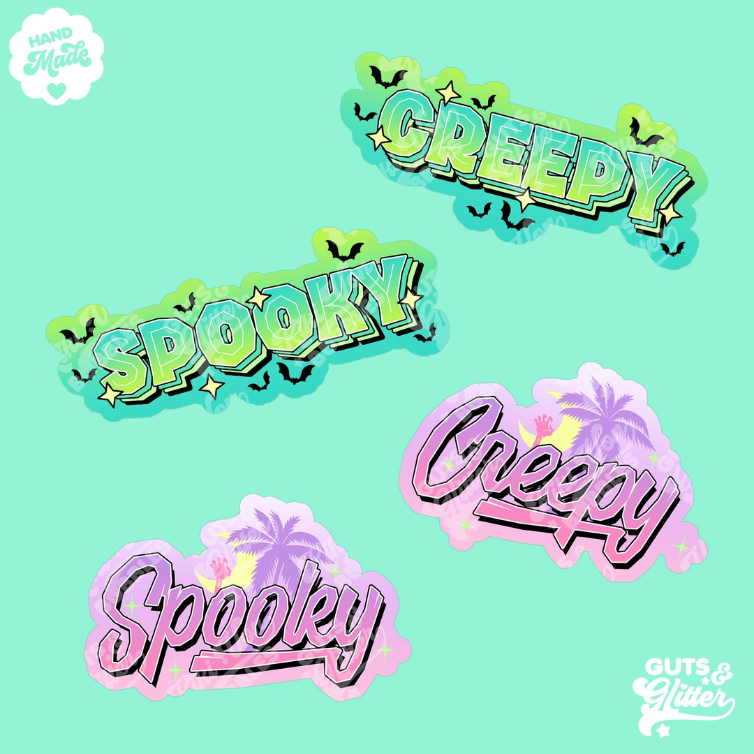 Spooky Summer Holographic Sticker - Etsy