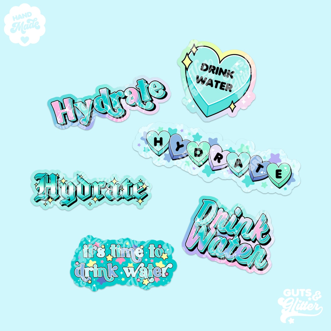 Stay Hydrated Drink Water Sticker Pack - Etsy