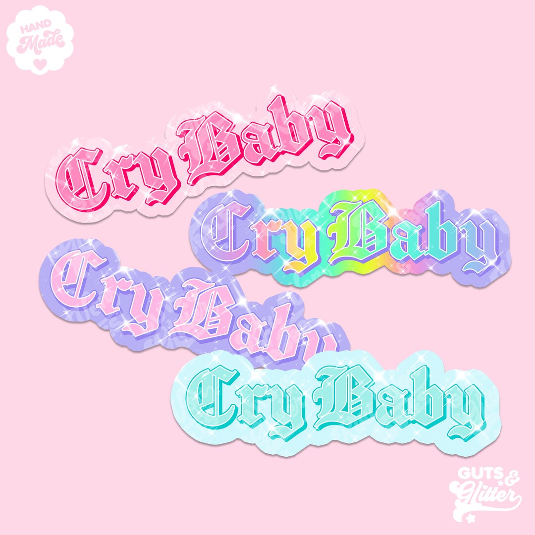 Cry Baby Holographic Sticker - Etsy