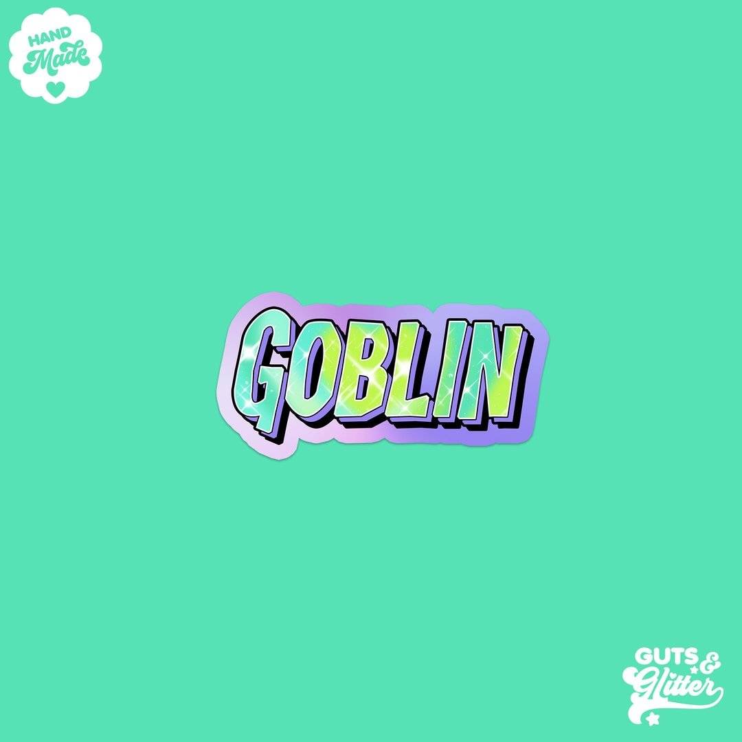 Goblin Holographic Sticker - Smaller Size - Etsy