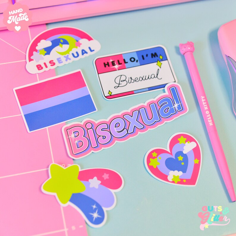 Bisexual Kawaii Sticker Pack | Etsy