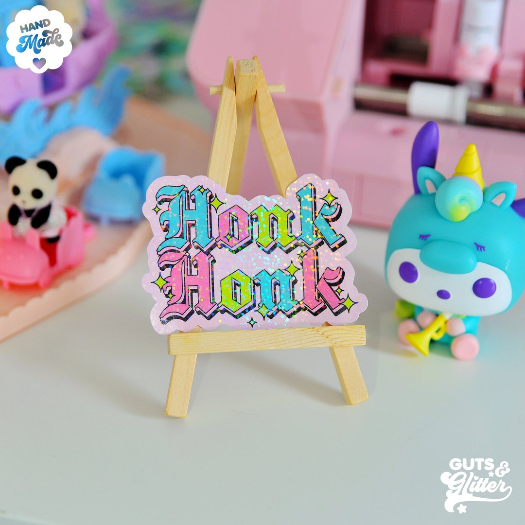 Honk Honk, Clown Clowncore Holographic Sticker - Etsy