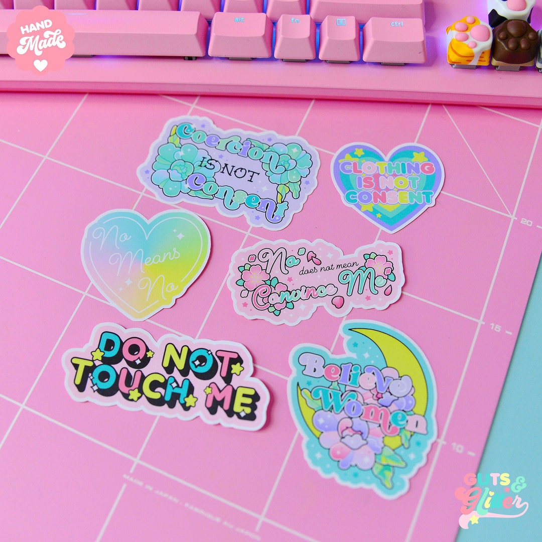 Consent Feminist Feminism Sticker Pack - Etsy