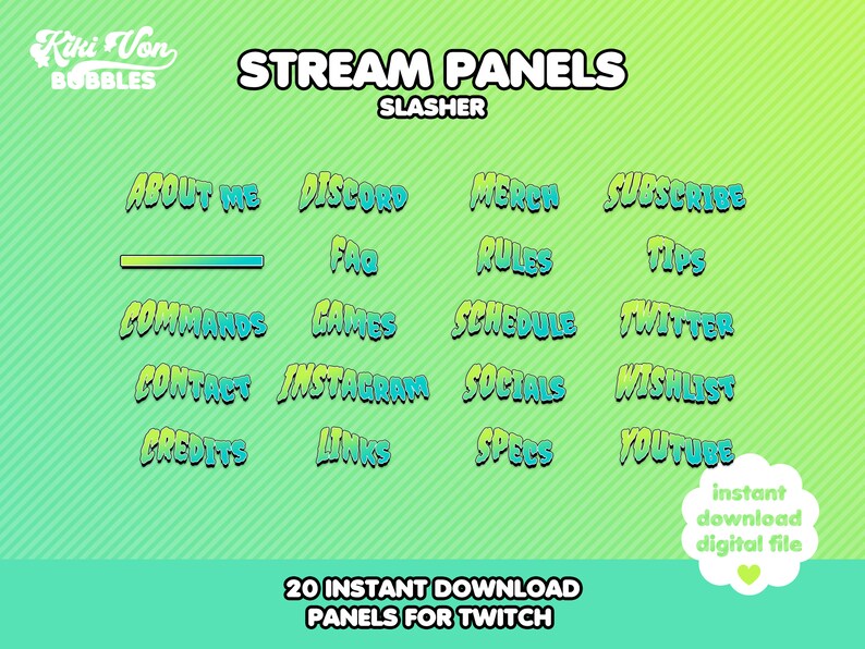 Cute Pastel Goth Slasher Twitch Panels - Etsy
