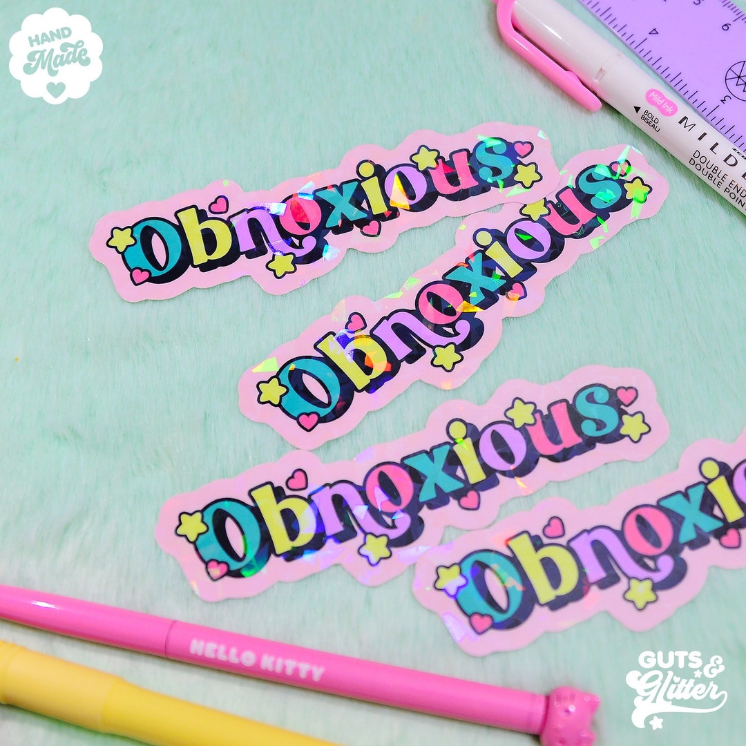 Obnoxious Holographic Sticker - Etsy
