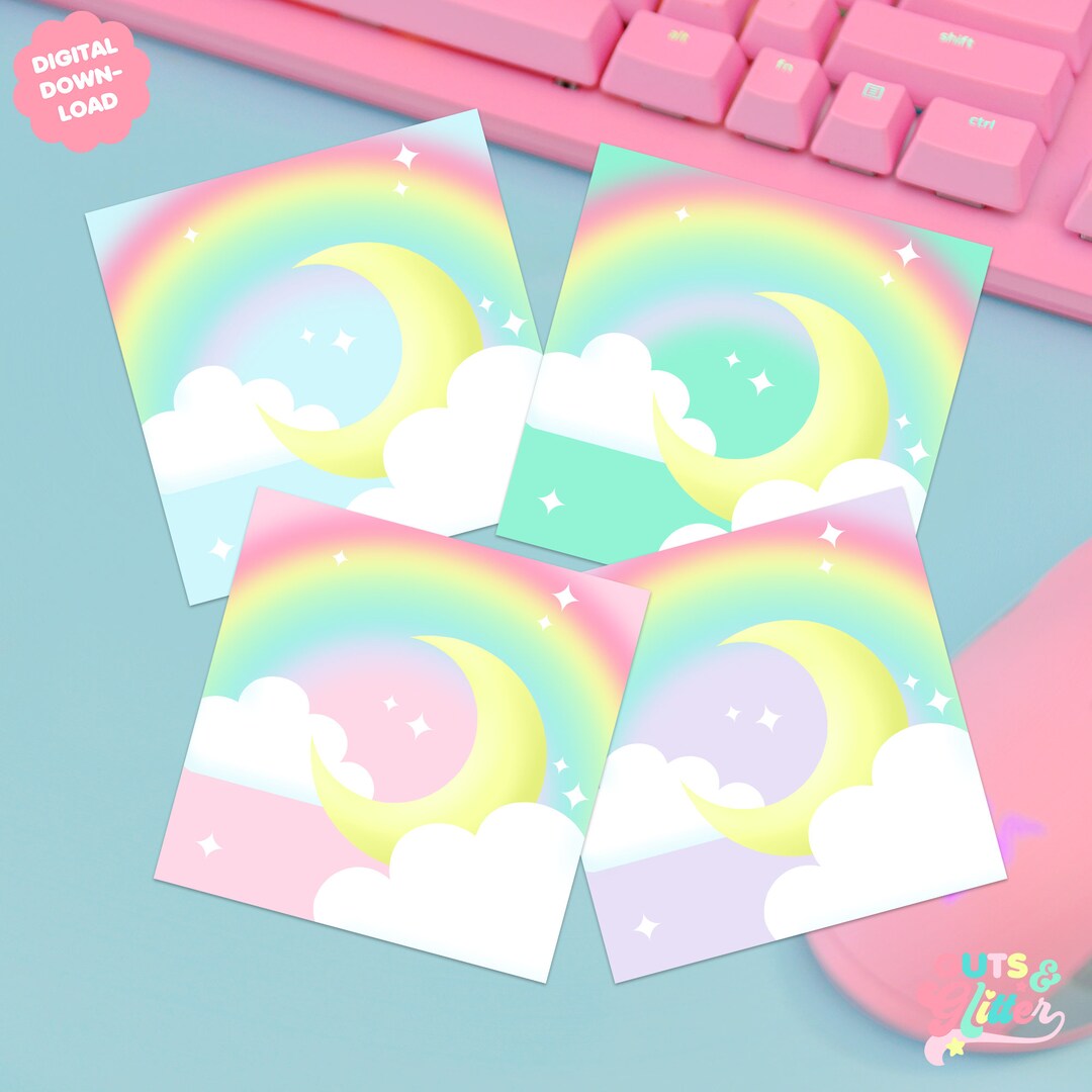 Pastel Rainbow Printable Memo Sheets for Journal Scrapbook Digital ...