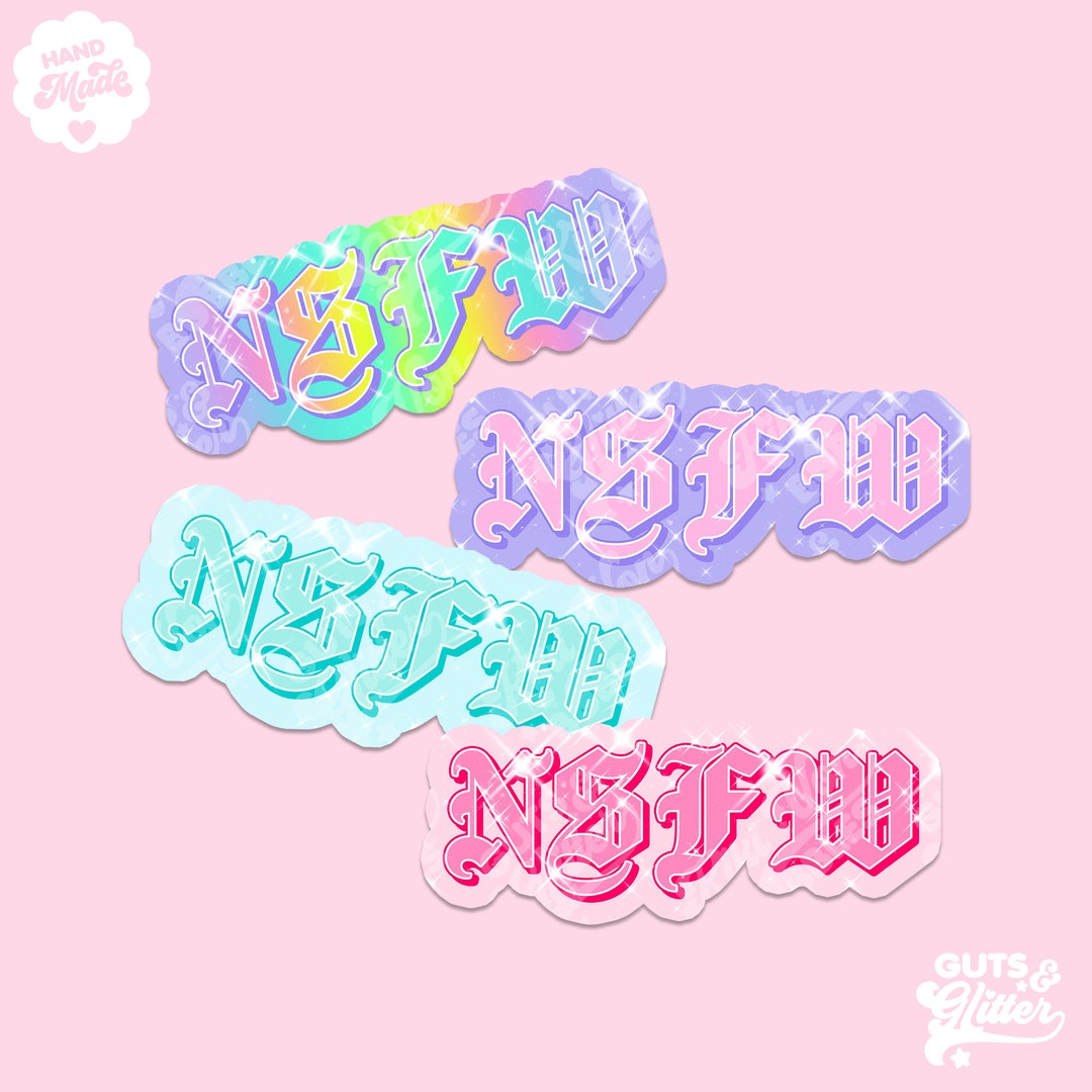 Nsfw Ddlg Holographic Sticker Etsy