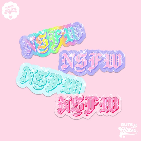 Nsfw Ddlg Holographic Sticker Etsy