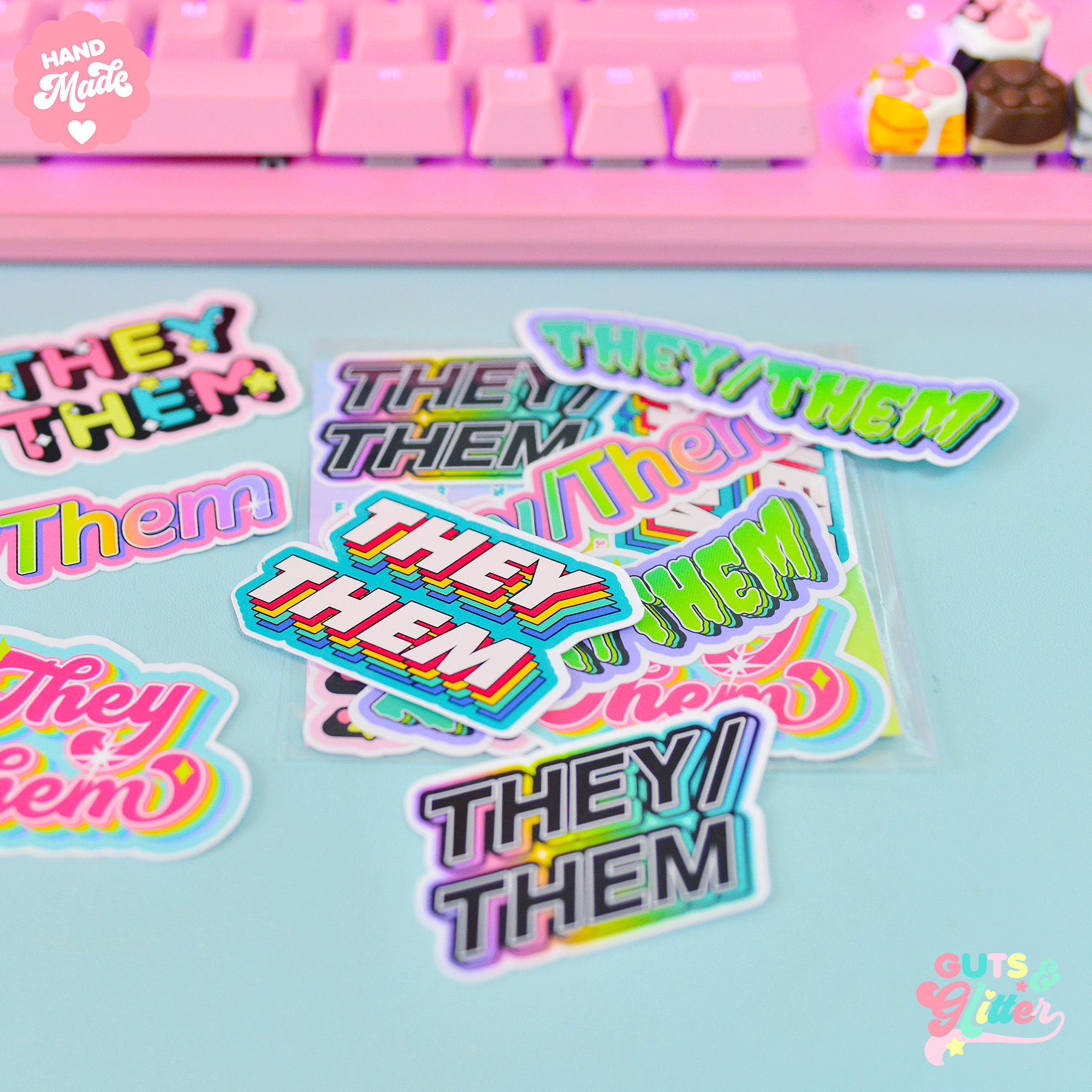 They / Them Pronouns Sticker Pack - Etsy UK