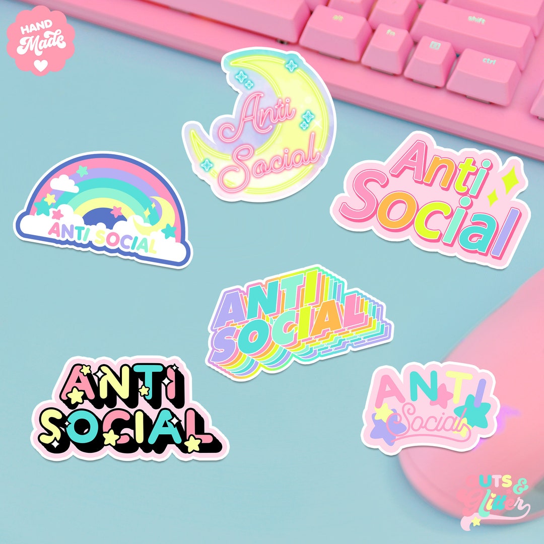 Anti Social Sticker Pack - Etsy