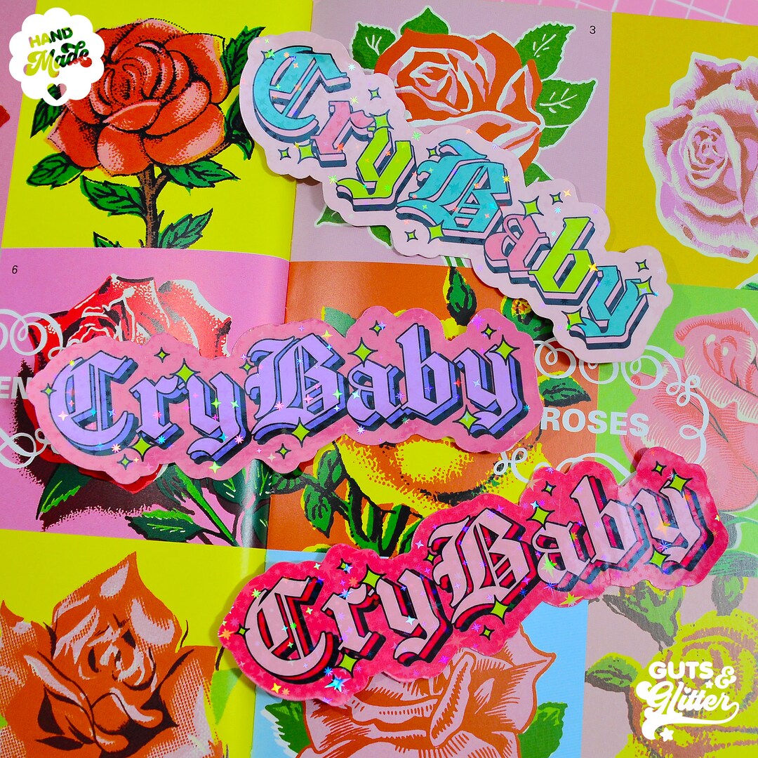 Cry Baby Holographic Sticker - Etsy