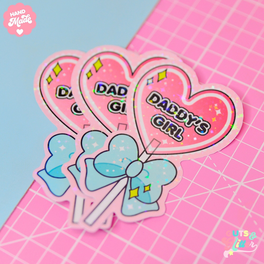 Daddy's Girl Holographic Sticker - Etsy