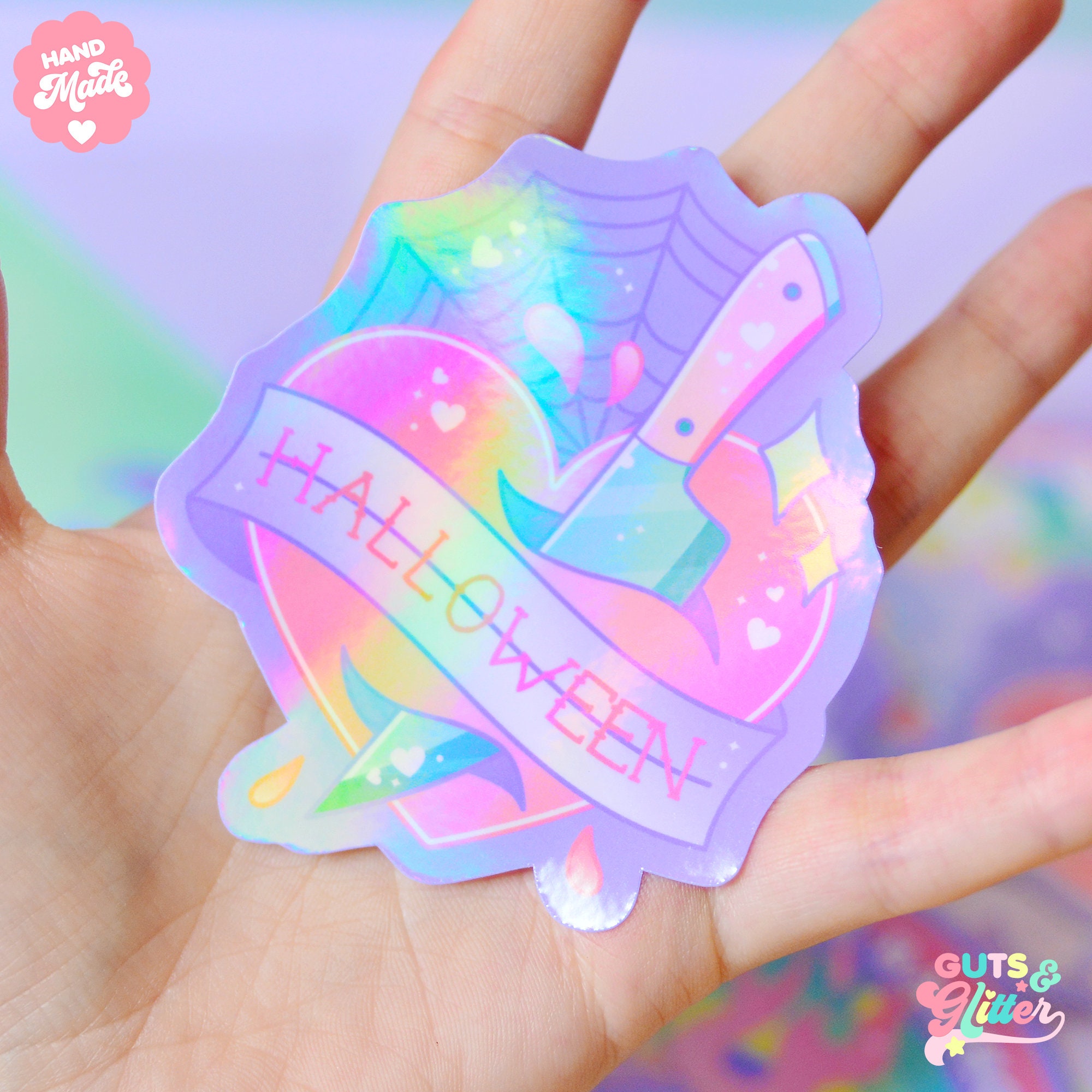 Pastel Halloween Iridescent Sticker Pack | Etsy