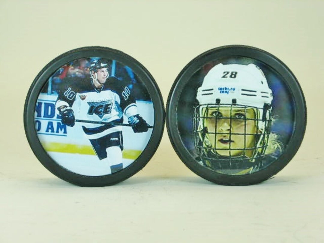 Set of 2 - Hockey Puck Frames-free SHIPPING in US - Etsy