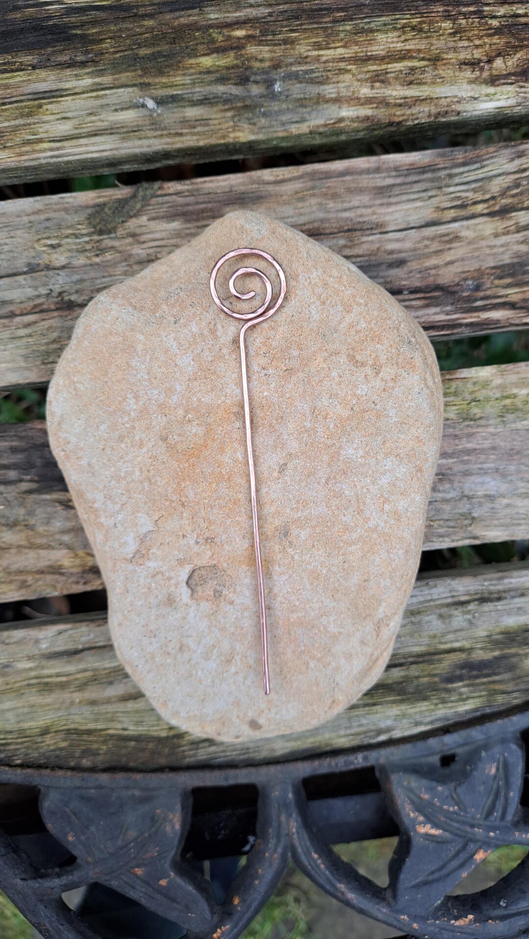 Hand Forged Copper Hair Stick - Etsy