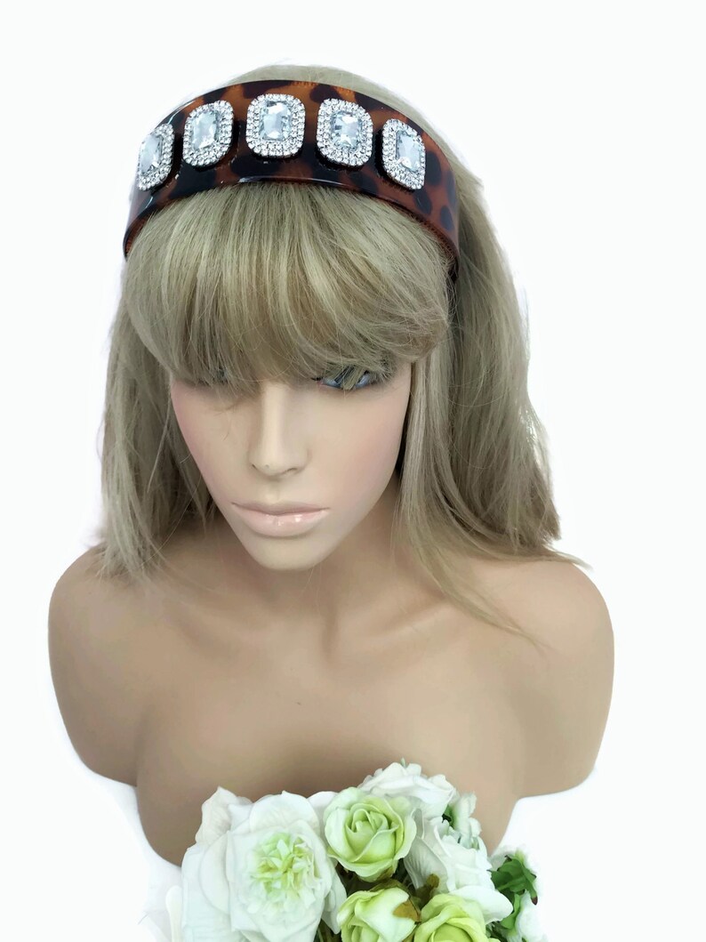 Extra Wide Tort Headband Hair Band With Teeth Diamante Etsy